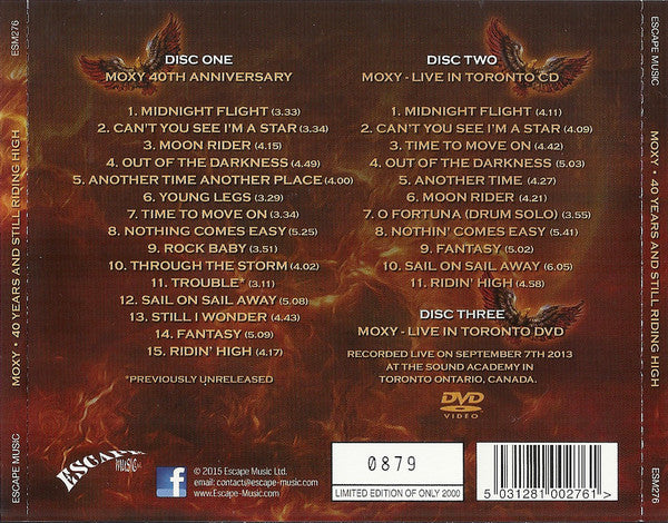 Moxy : "40 Years And Still Riding High" édition 2CD + DVD – Trom'hell